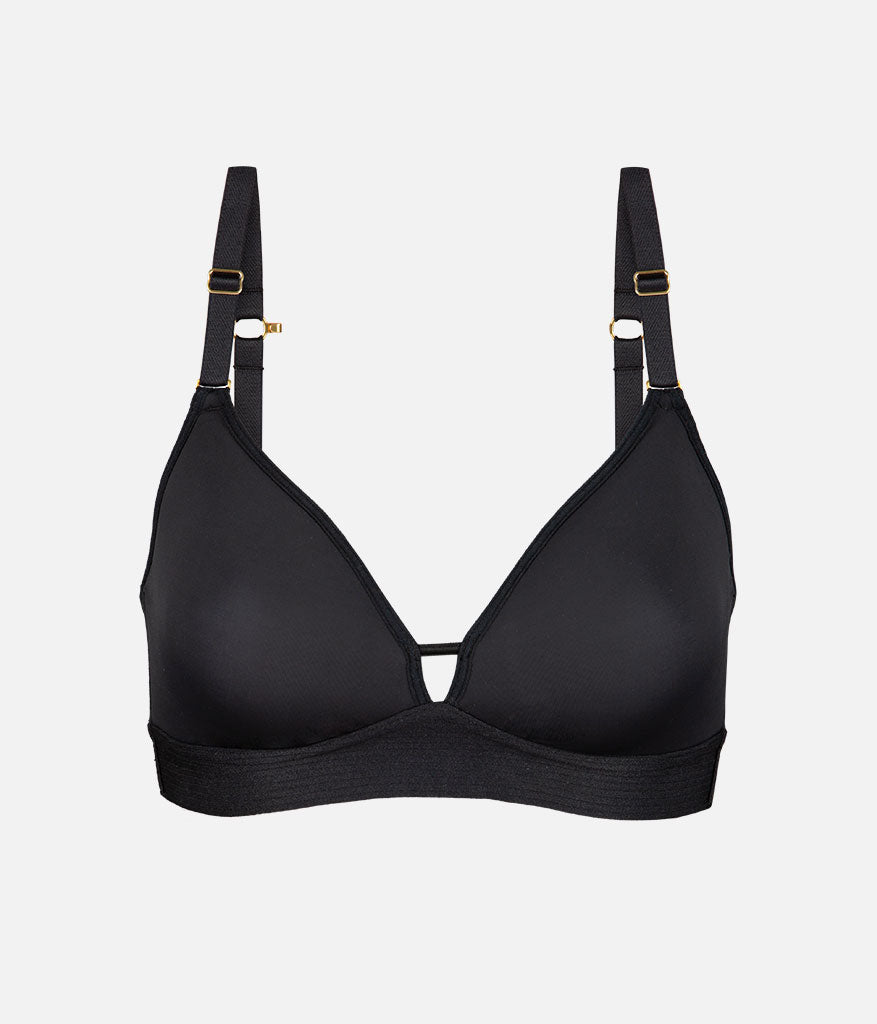 Spacer Bra- Lightly Lined Wireless Bra | Jet Black | LIVELY