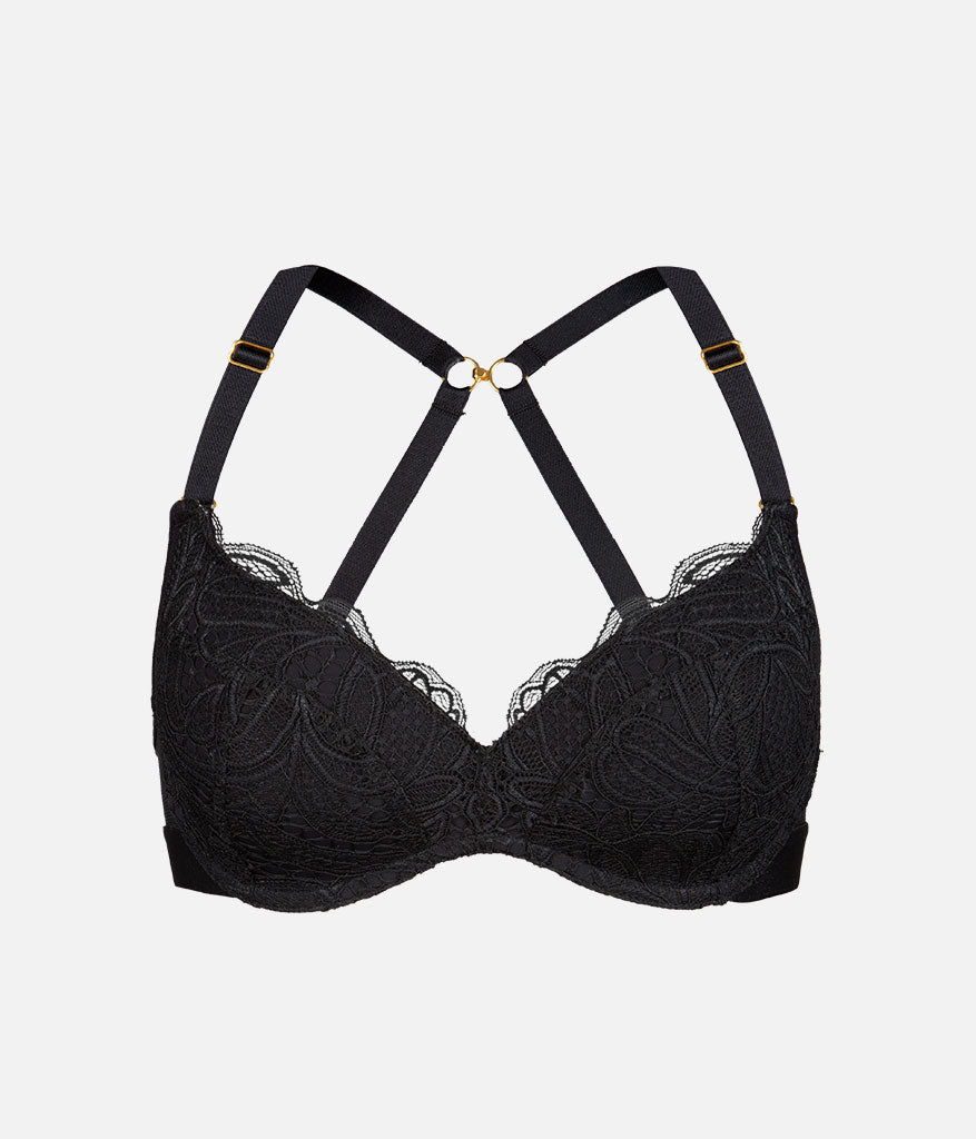 Black Lace Push Up Bra | LIVELY