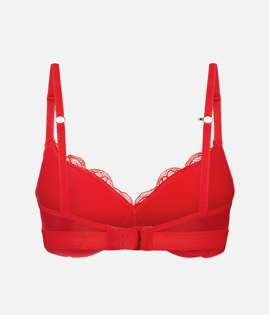 red push up bras