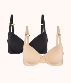 The Spacer Bra Bundle: Jet Black/Toasted Almond | LIVELY