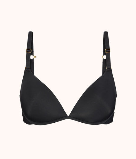 Deep V Wireless Push-Up Bra | Jet Black | LIVELY