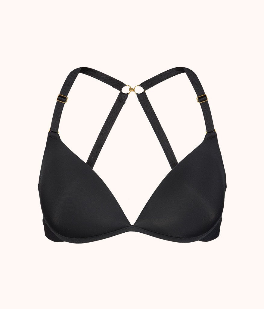 Deep V Wireless Push-Up Bra | Jet Black | LIVELY