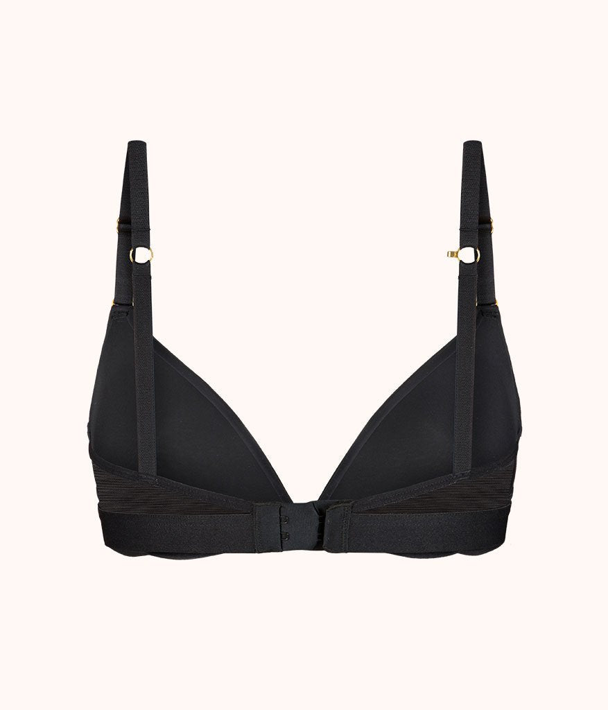 Deep V Wireless Push-Up Bra | Jet Black | LIVELY