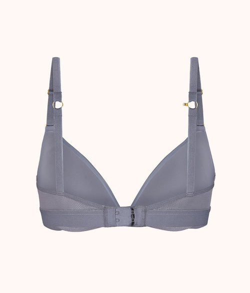 Deep V Wireless Padded Push-Up Bra | Smoke | LIVELY