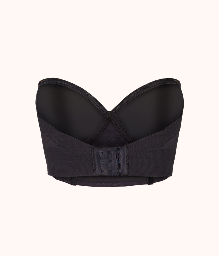 Low Back Strapless Corset Bra | Jet Black | LIVELY